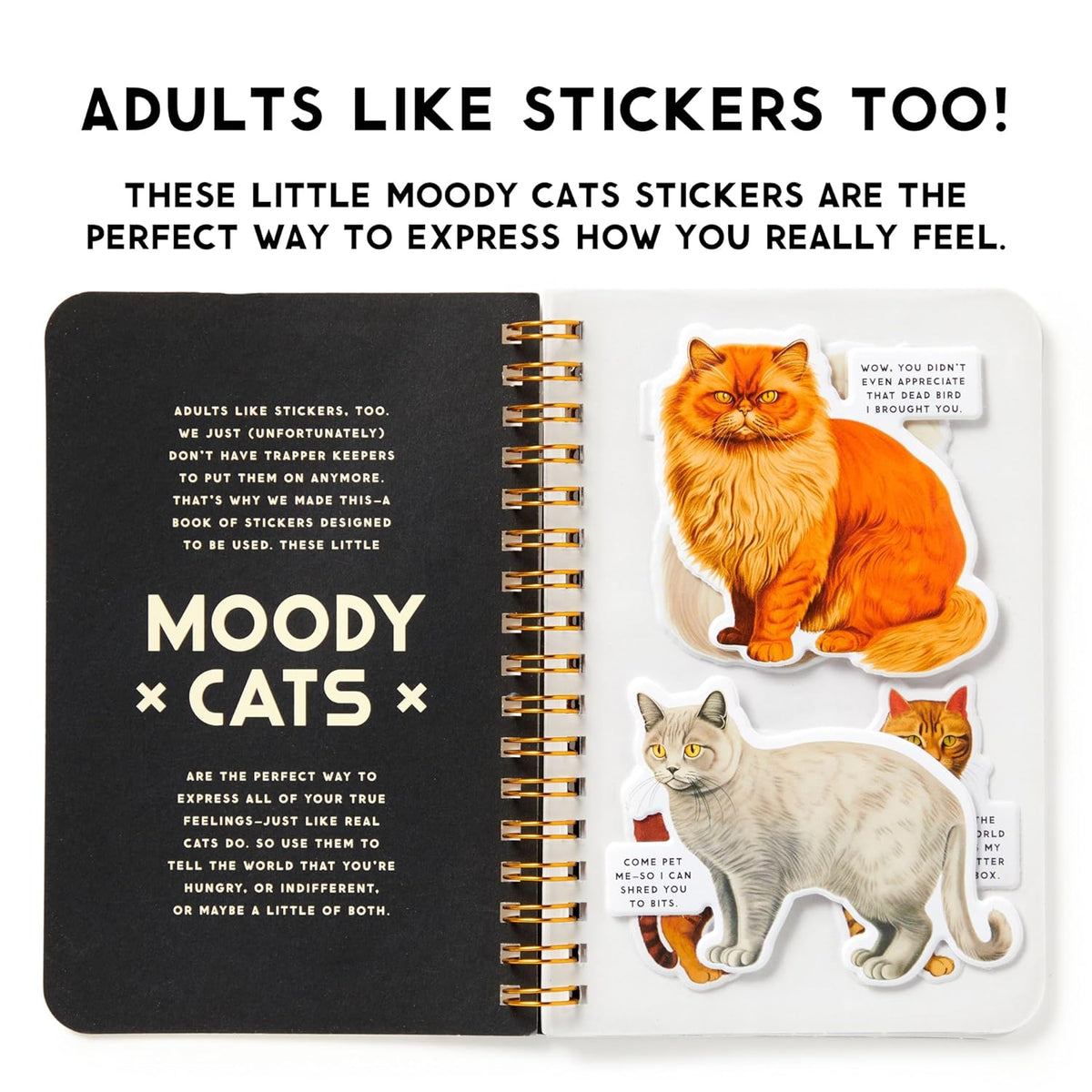 Moody Cats Sticker Book [Brass Brass Monkey & Galison] – Prairie Sky ...