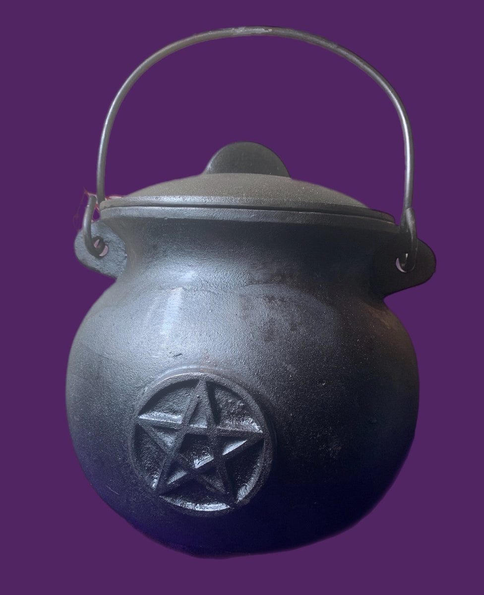Extra Large Food Grade Cast Iron Cauldron [Pentacle] – Prairie Sky ...